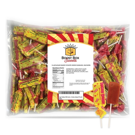 Sugar Daddy Jr Milk Caramel Pops, Miniature Individually Wrapped ...