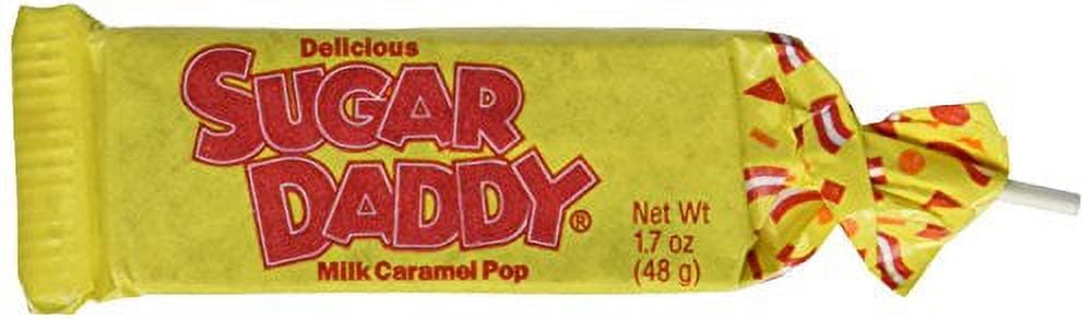 Sugar Daddy Milk Caramel Candy Lollipops, 1.7-Ounce Pops (Pack of 24 ...
