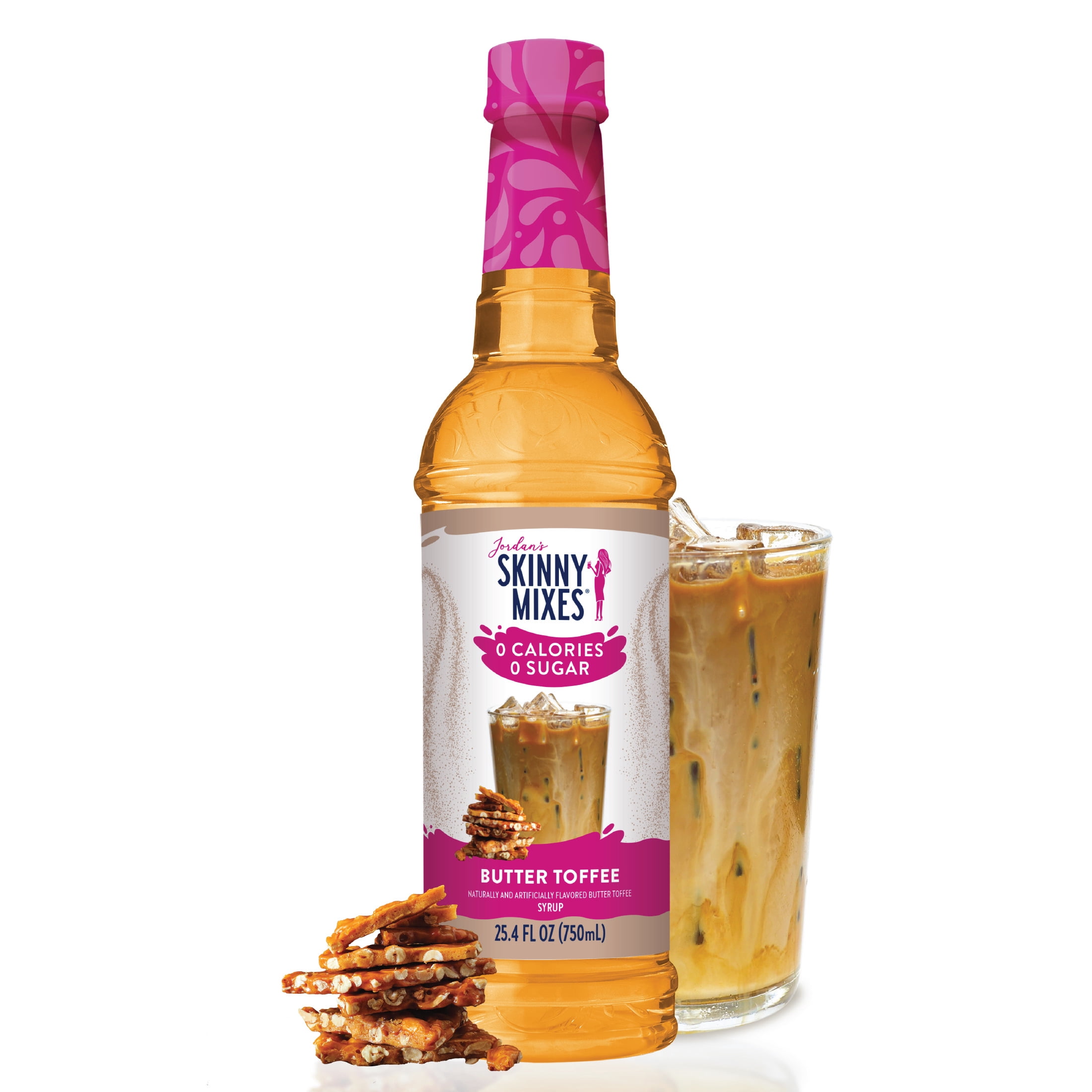 Jordans Skinny Gourmet Syrups, Zero Sugar Butter Toffee Coffee ...