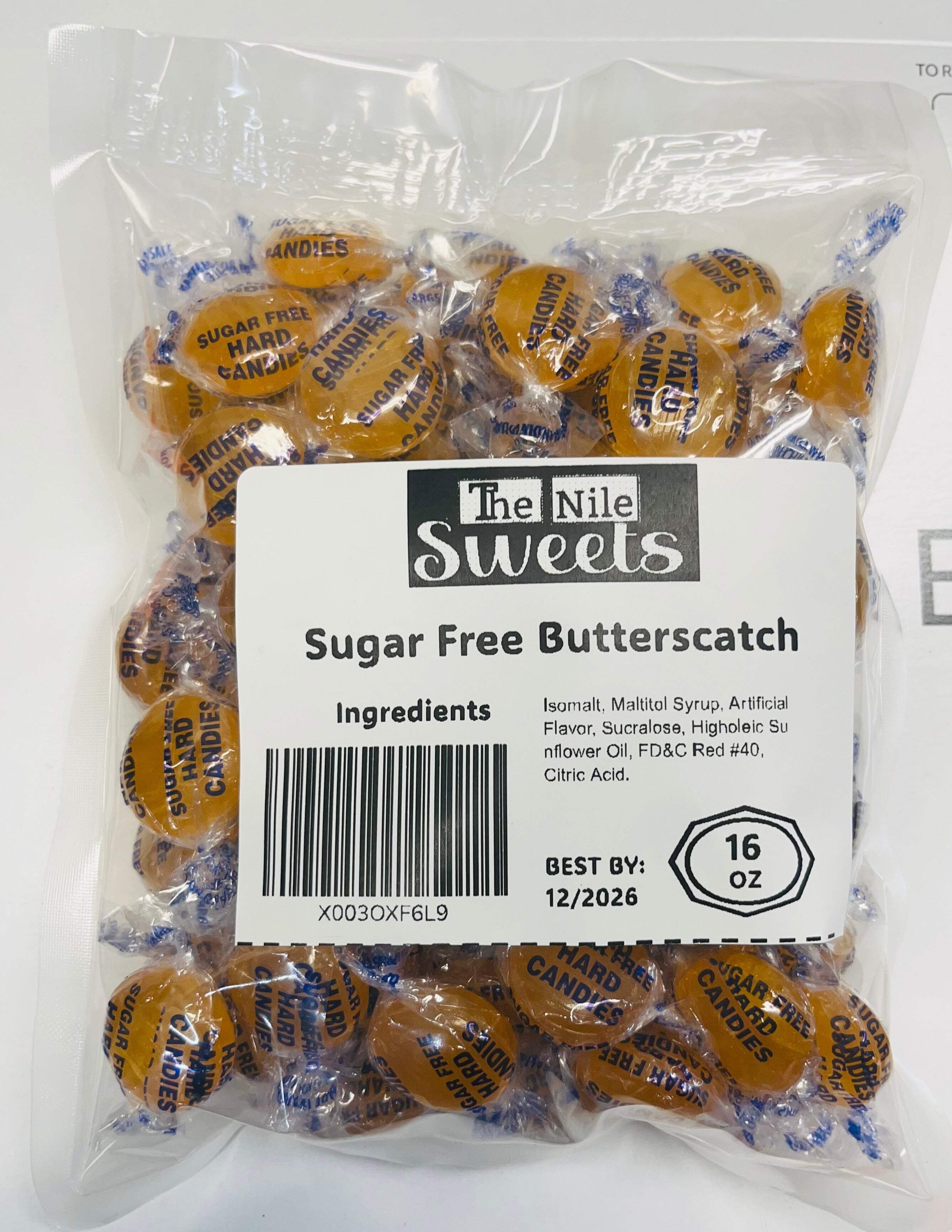 Sugar Free Butterscotch Hard Candy Buttons - 1 lb of Fresh Delicious ...