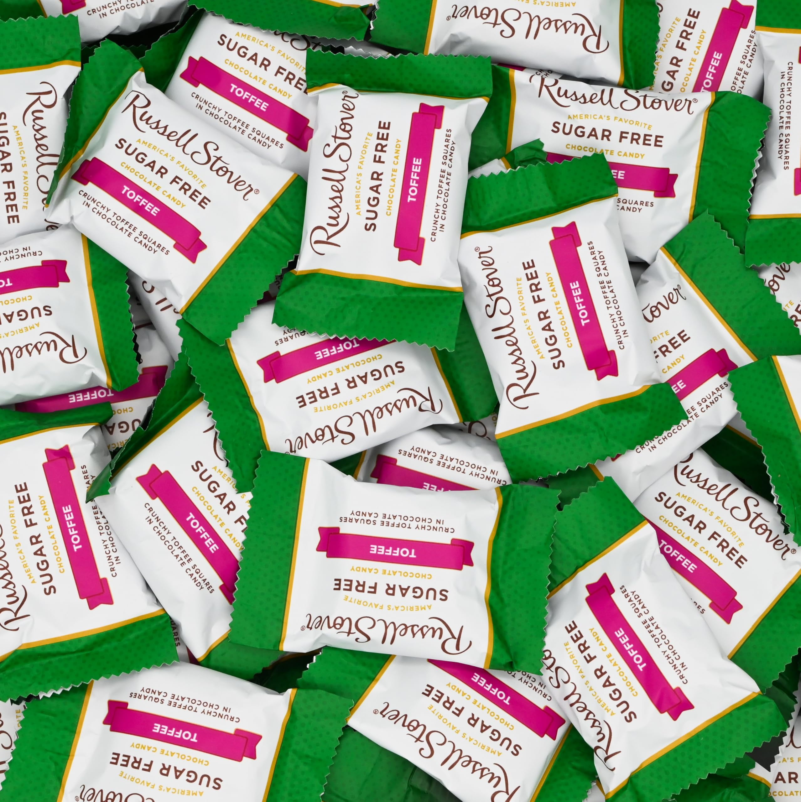 Sugar Free Chocolate Toffee BCF26 Squares - 1 lb Bulk Candy Bag ...