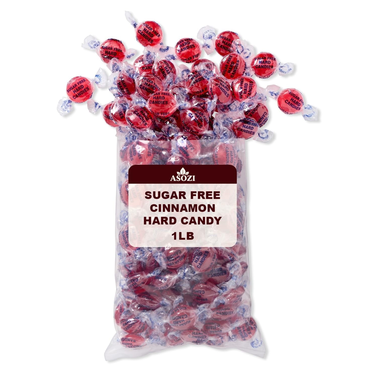 Sugar Free Cinnamon Hard Candy- MDA05 1lb Bulk Sugarless Candy Disc ...