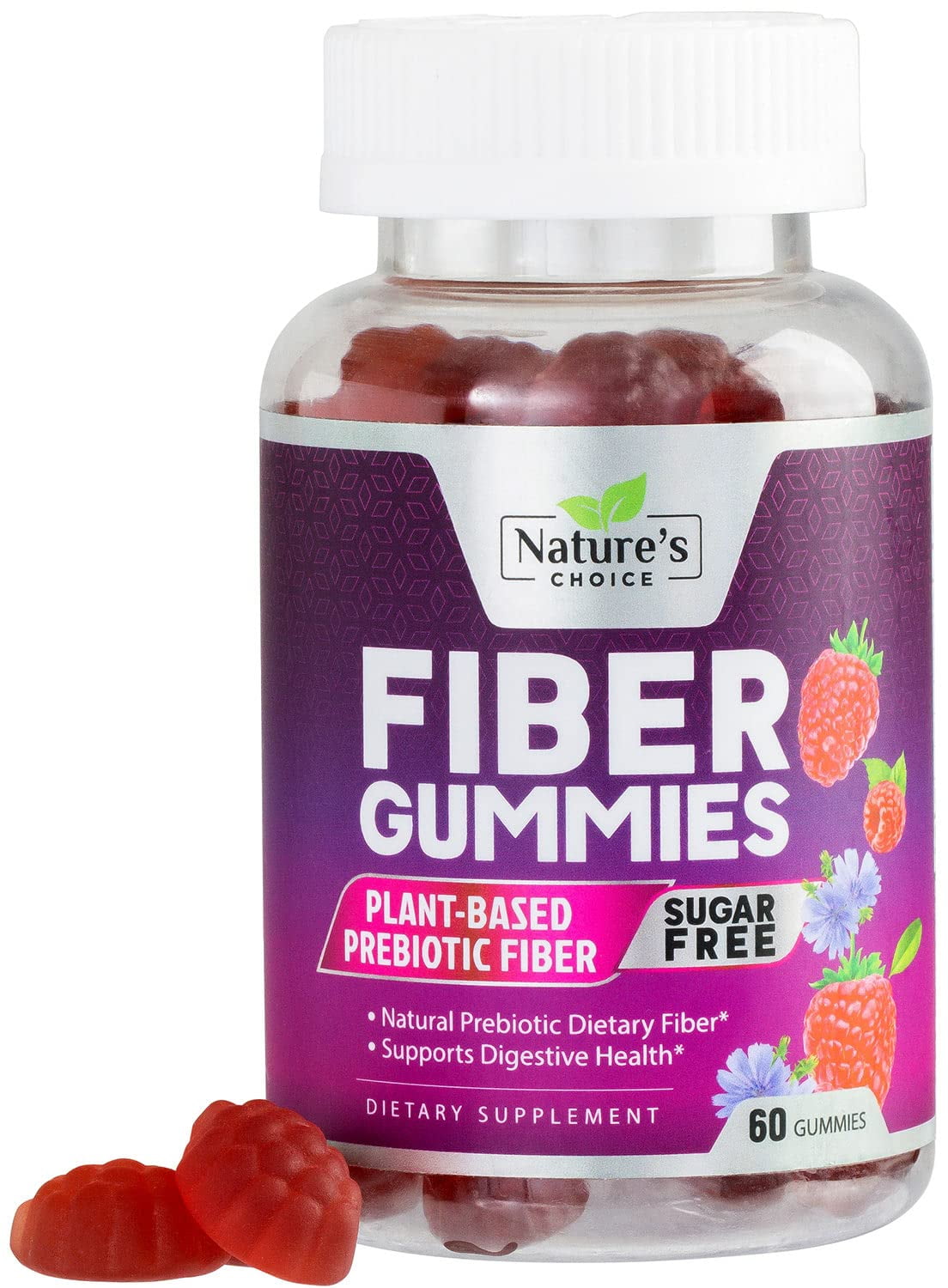 Sugar Free Fiber Gummies for Adults, Daily Prebiotic Fiber Supplement ...