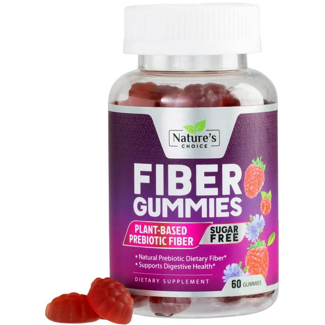 Sugar Free Fiber Gummies for Adults, Daily Prebiotic Fiber Supplement ...