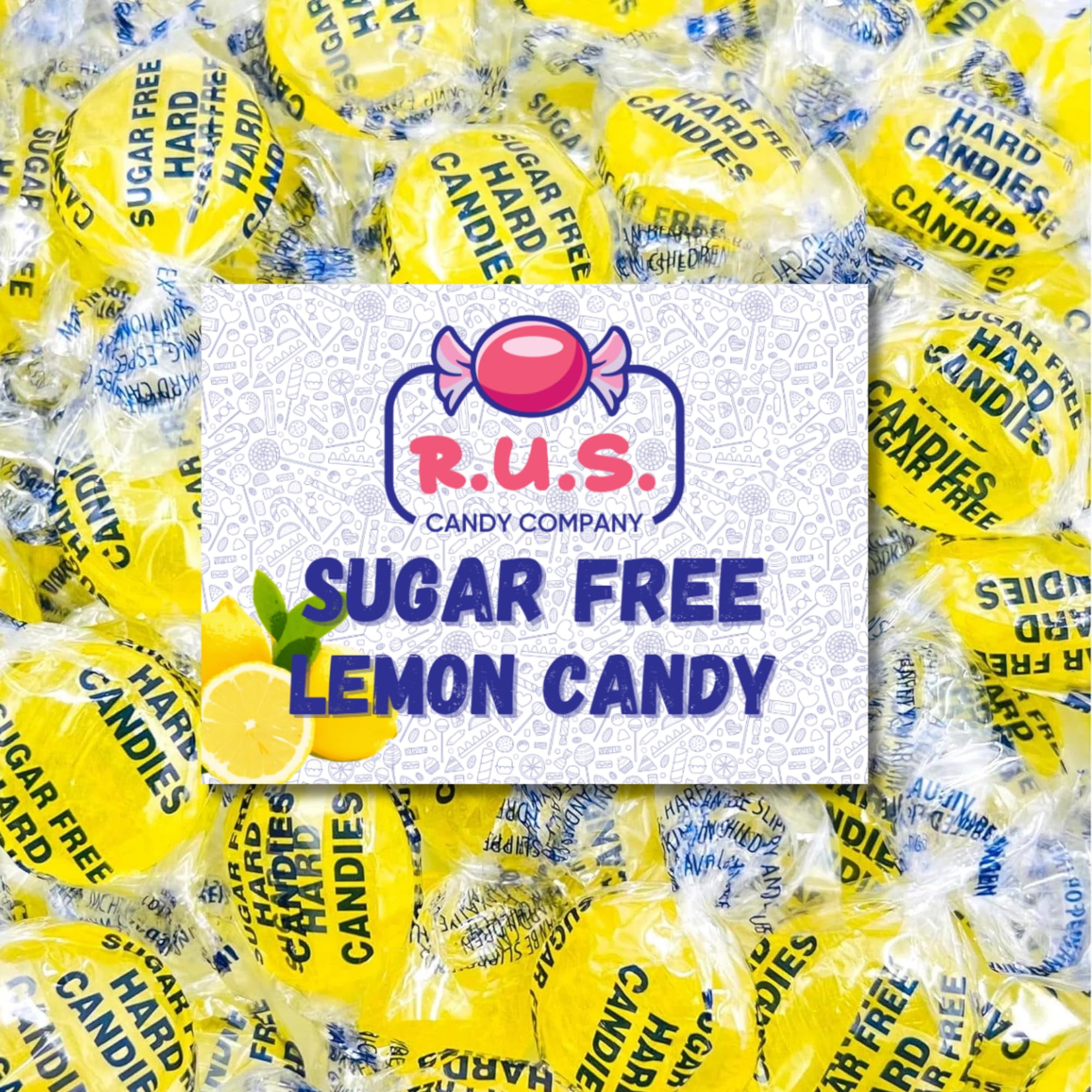 Sugar Free Lemon Hard Candy MDA05 - Bulk 1 lb Bag - Zesty Citrus Flavor ...