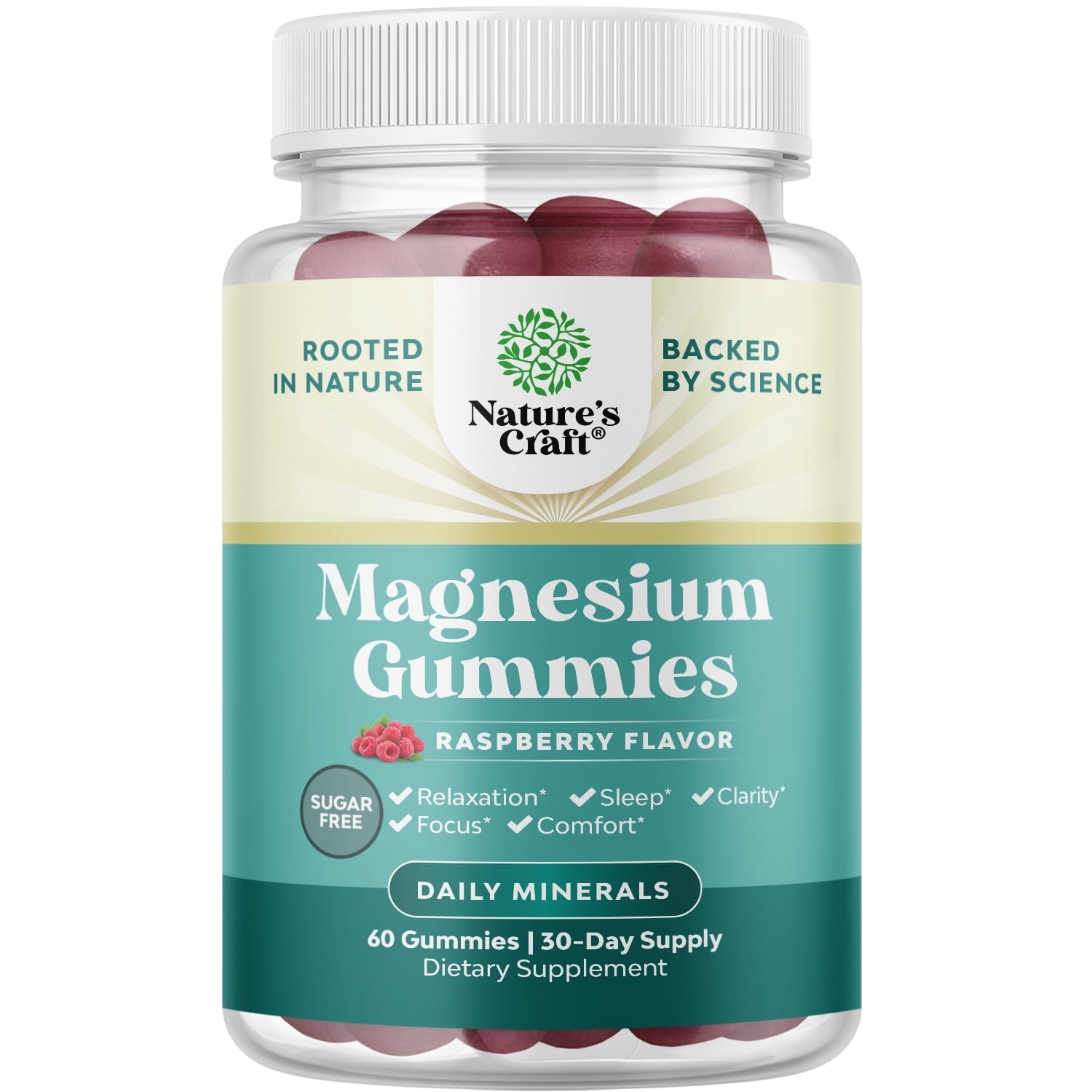 Sugar Free Magnesium Gummies for Adults - Vegan Chewable Magnesium Citrate Gummies with 180mg ...