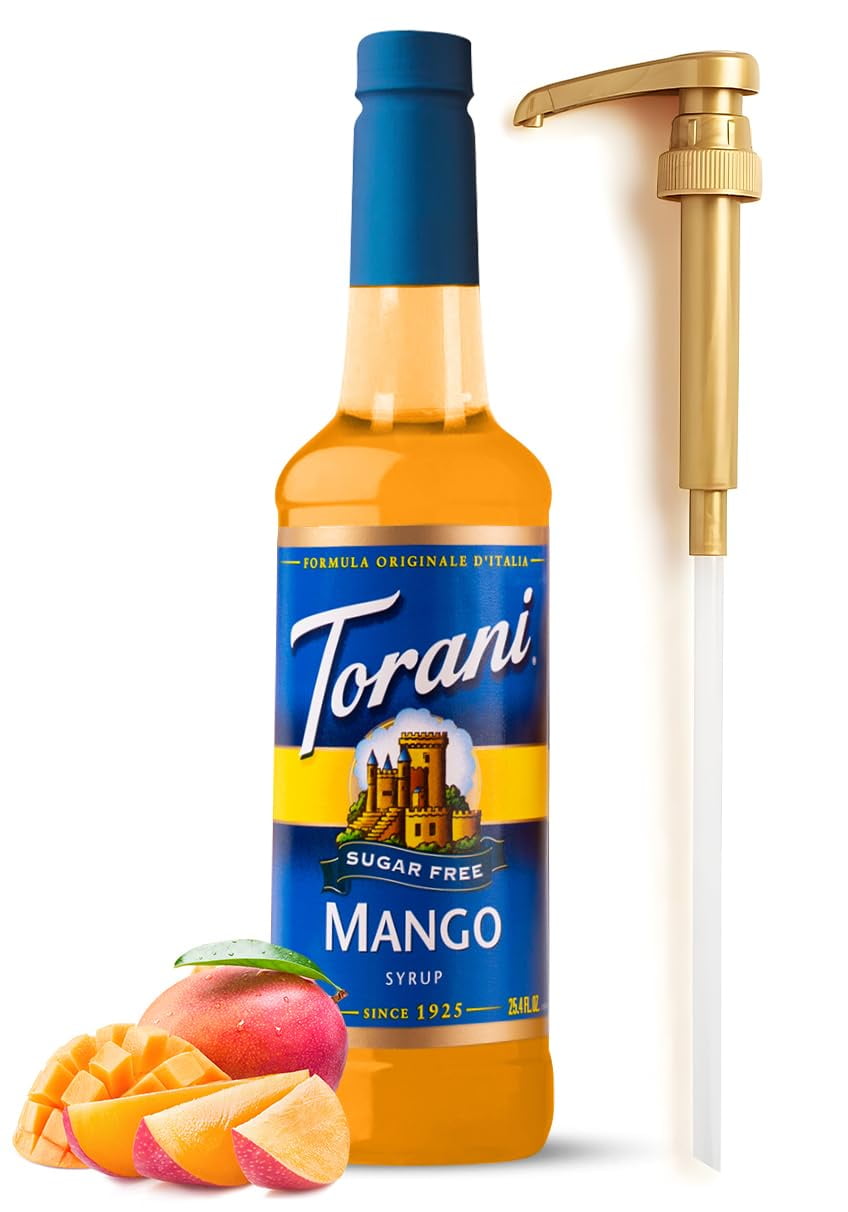 Sugar Free Mango Flavored Syrup 25 4 Ounces With Fresh Finest Pump ...