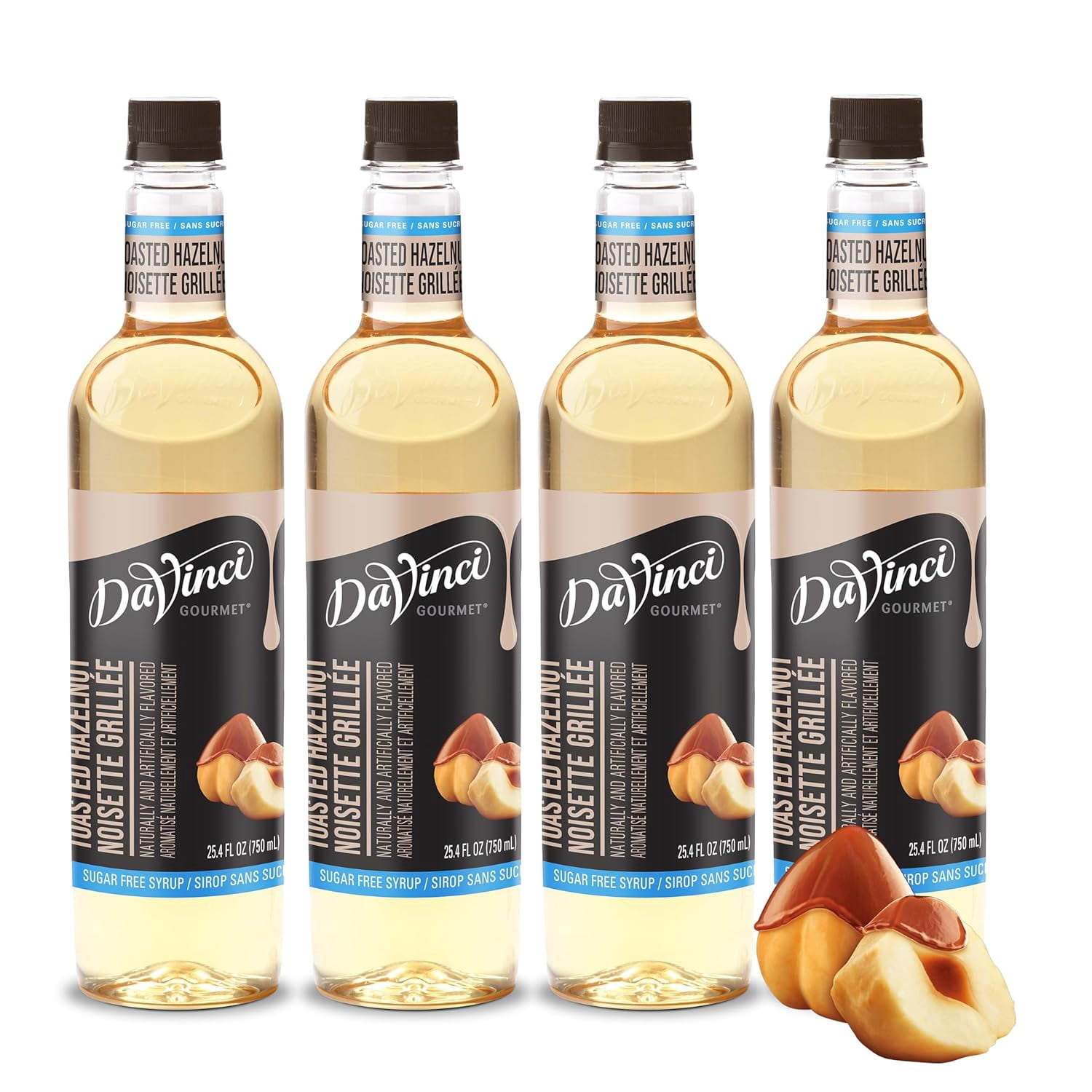 Sugar-Free Original Hazelnut Syrup, 25.4 Fluid Ounces (Pack of 4 ...