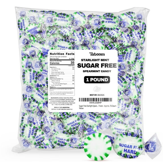 Sugar Free Starlight Spearmint BCF26 Hard Candy 1 Pound - Approx. 75 ...