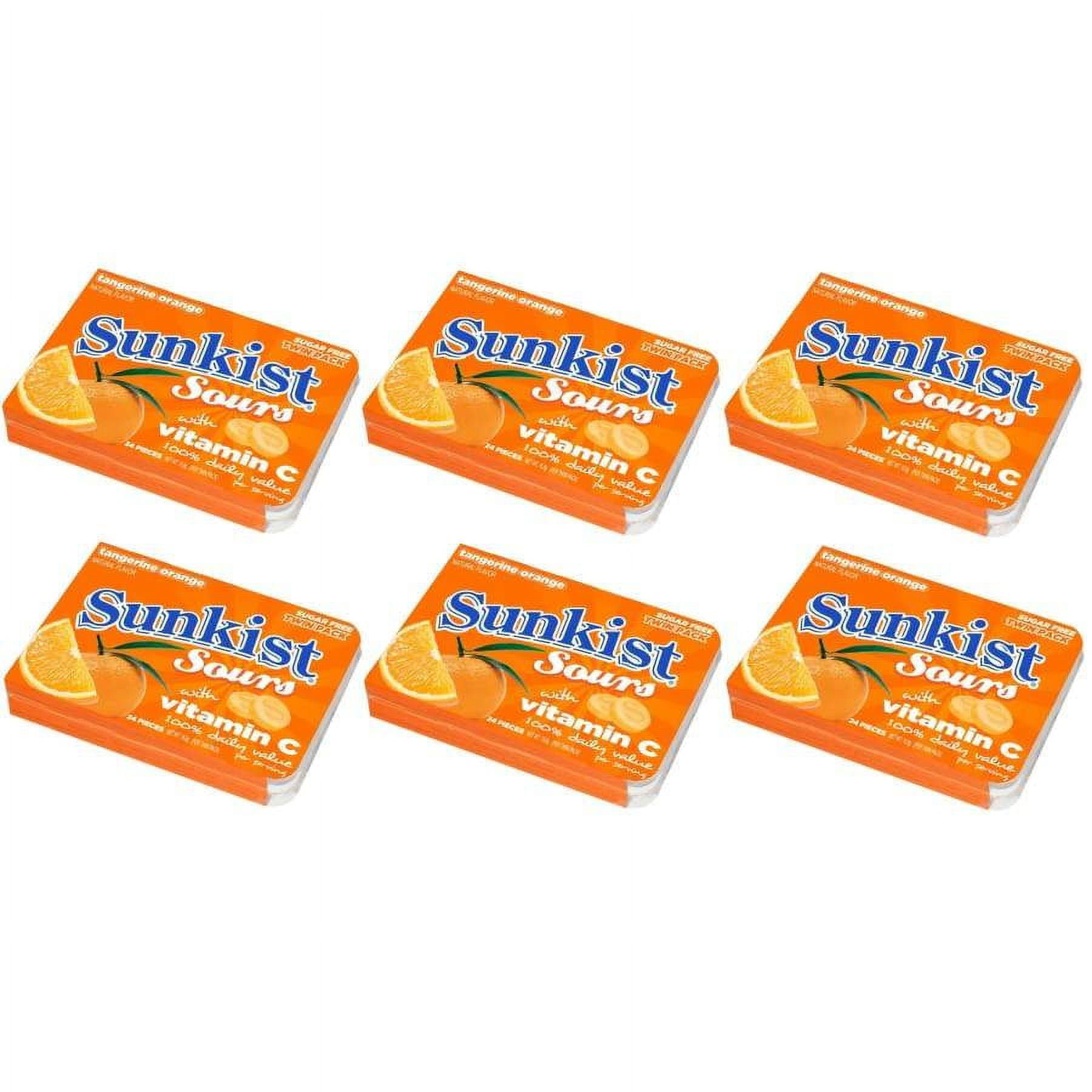Sunkist Sugar-Free Sours with Vitamin C - Tangerine Orange, 6-Pack ...