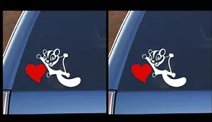 Sugar Glider Flying Squirrel Love - Two 7" Color Vinyl Sticker Decal ...