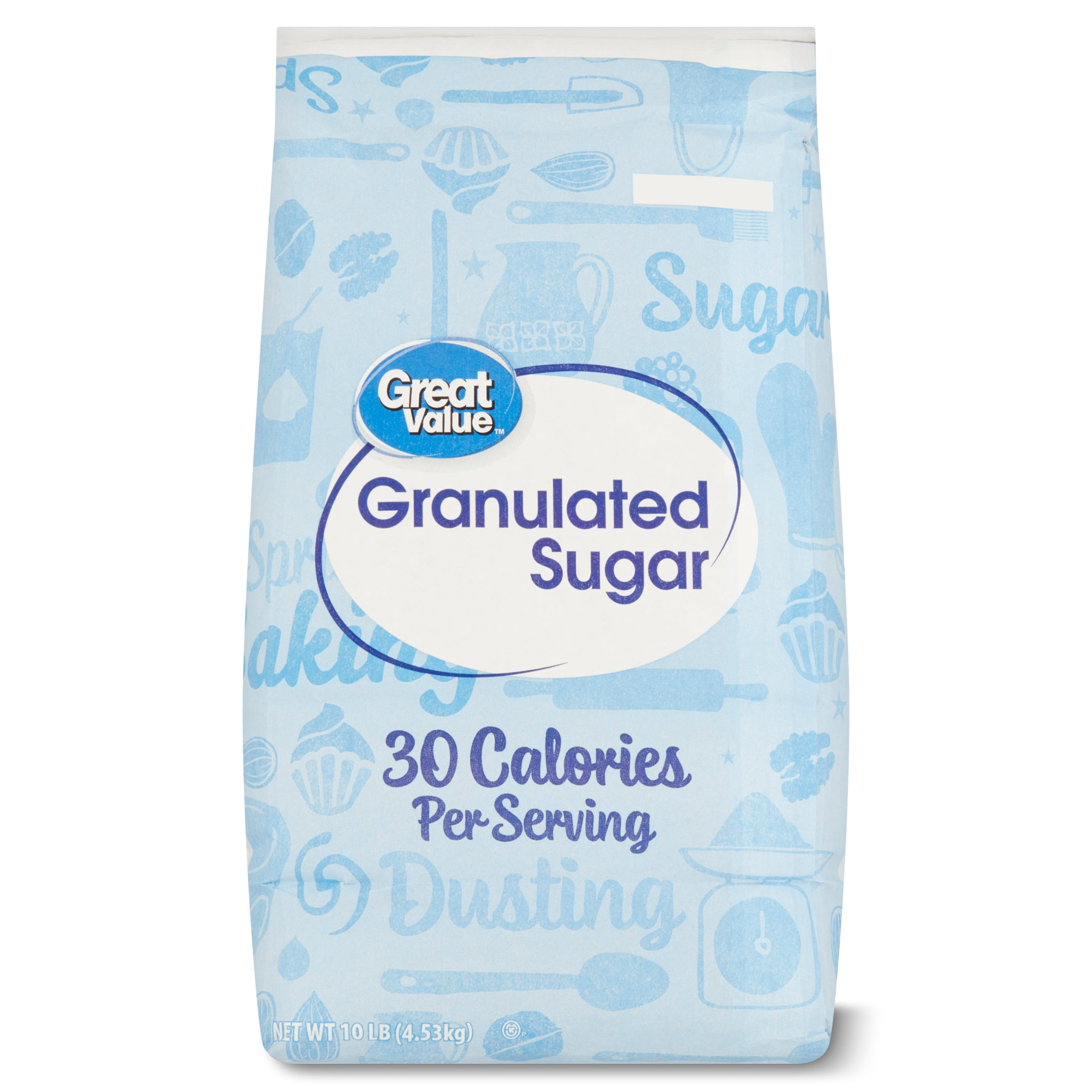Great Value Pure Granulated Sugar, 10lb - Walmart.com