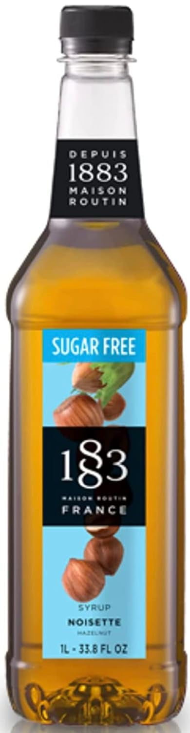 Sugar Hazelnut Syrup - Flavored Syrup for Hot & Iced Beverages, Nutty ...