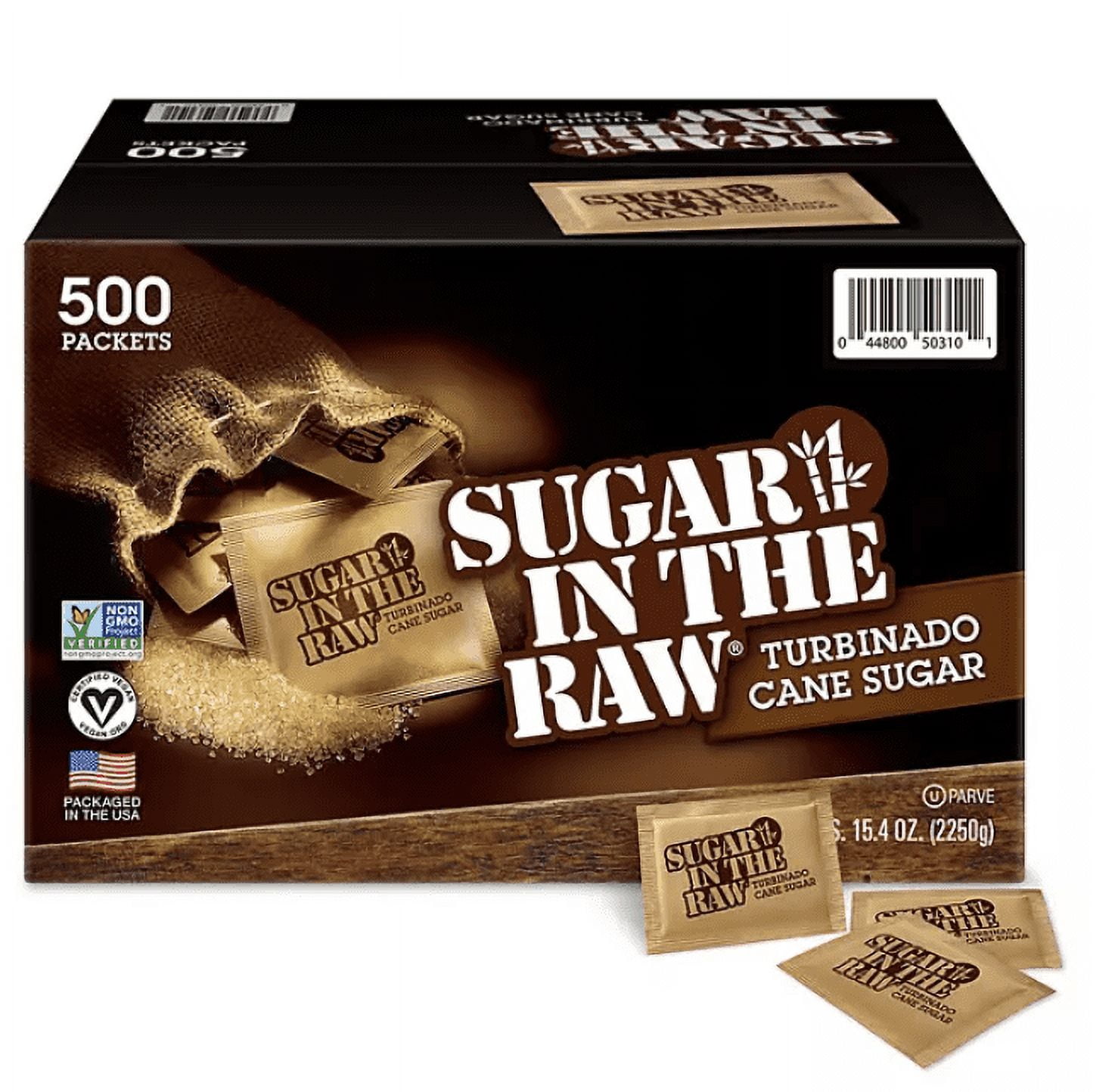 Sugar InThe Raw Packets 500 Count, Brown Sugar Packets, Natural ...