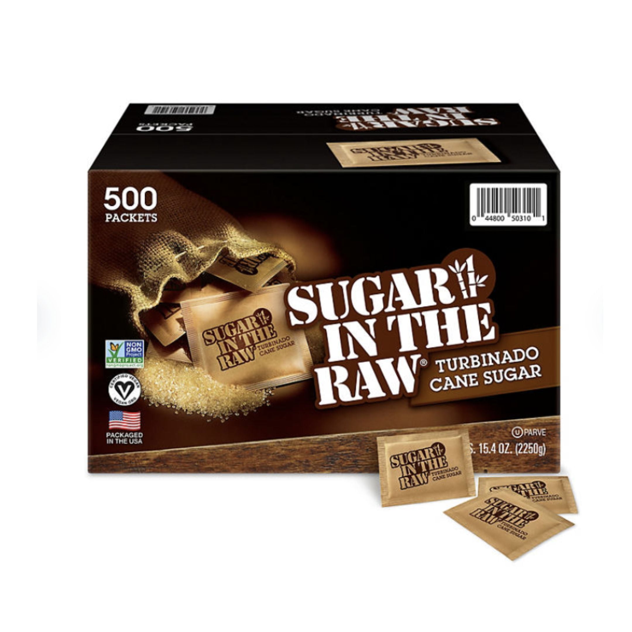 Sugar In The Raw, 500 Brown Sugar Packets, Sweetener for Drinks and ...