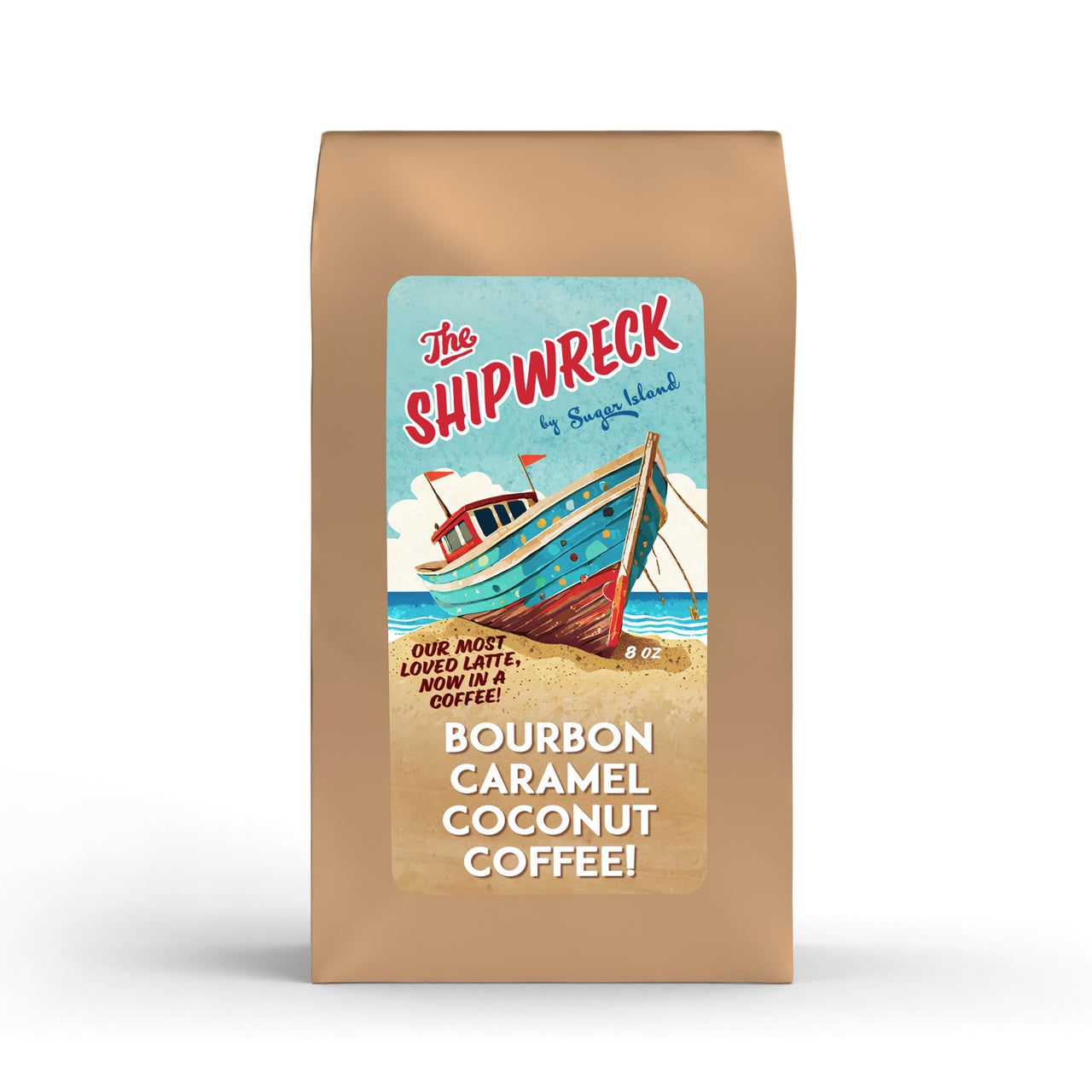 Sugar Island Shipwreck, Bourbon Caramel Flavored Arabica Coffee, Medium ...