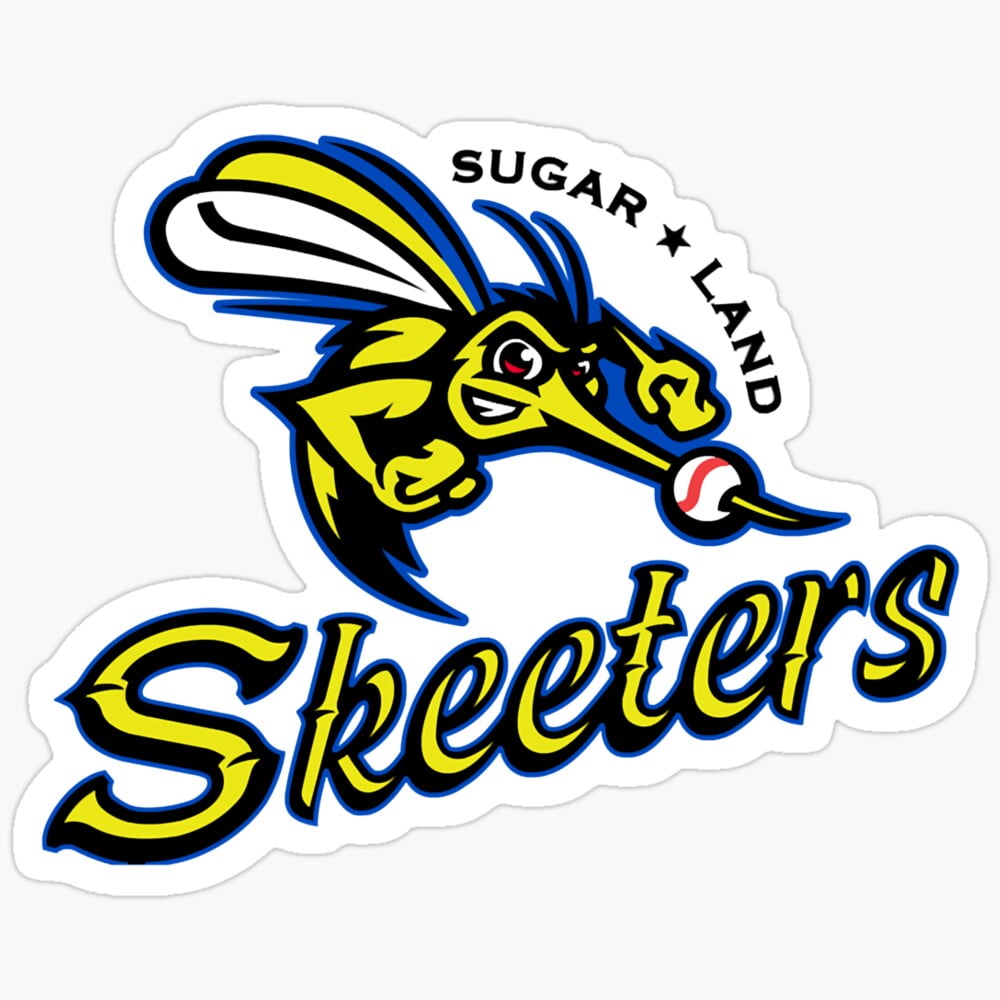 Sugar Land Skeeters Logo Relaxed Fit Sticker Phone Decal Water Bottle ...