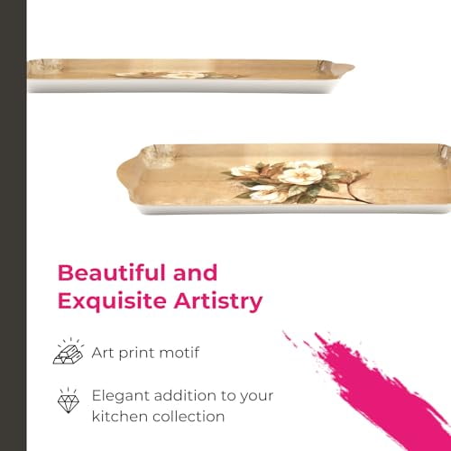 Sugar Magnolia Sandwich Tray - Rectangular Melamine Snack Tray with ...