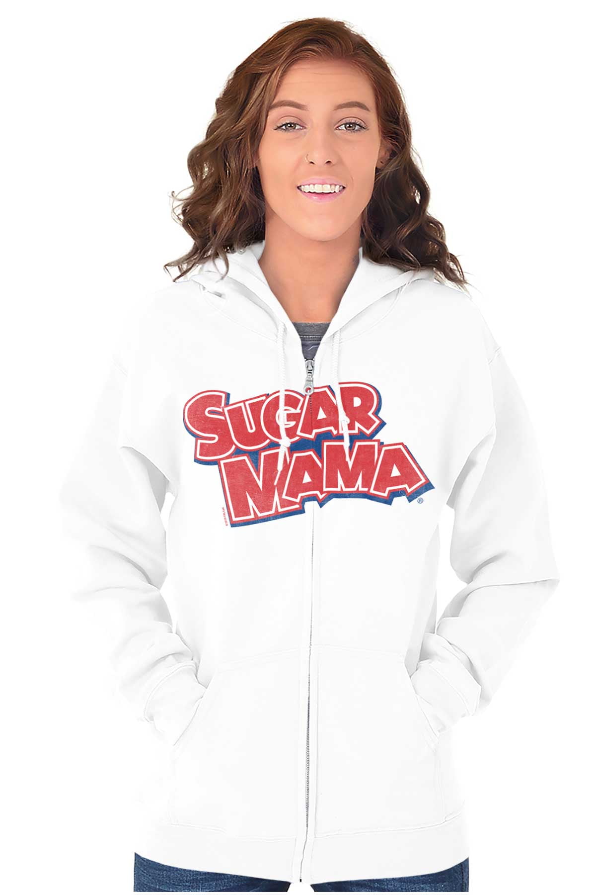 Sugar Mama Chocolate Candy Logo Zip Hoodie Sweatshirt Women Brisco ...