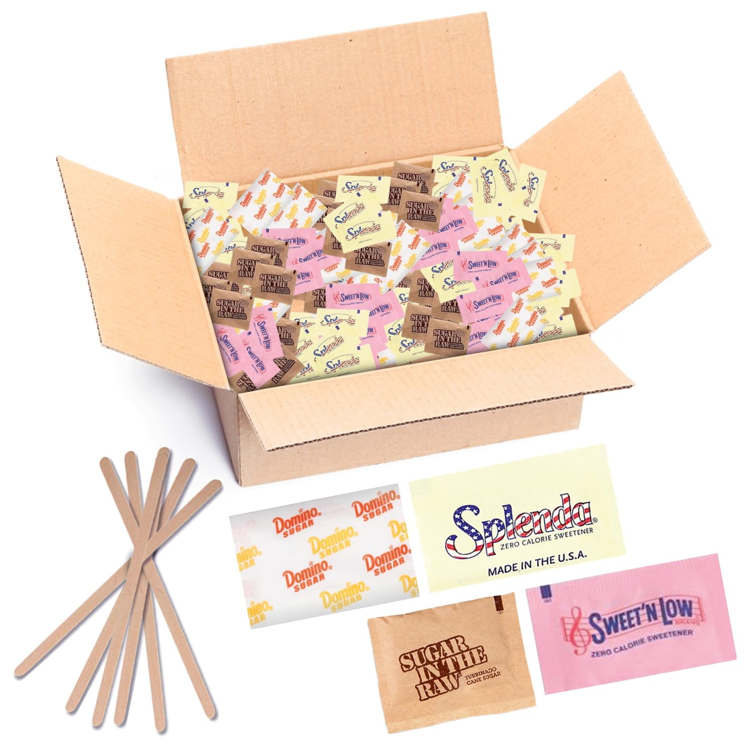 Sugar Packets for Coffee with Sweetener Pockets – 400 Count Assortment ...