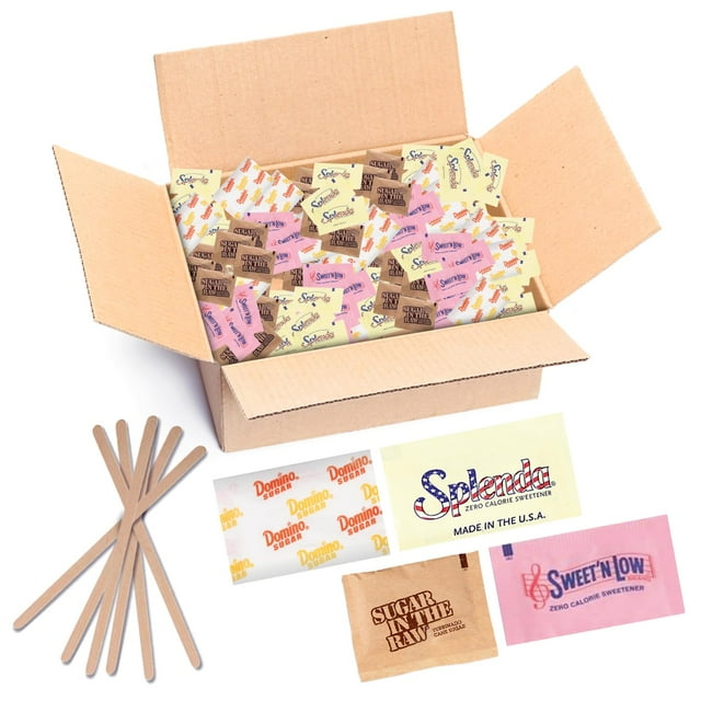 Sugar Packets for Coffee with Sweetener Pockets – 400 Count Assortment ...
