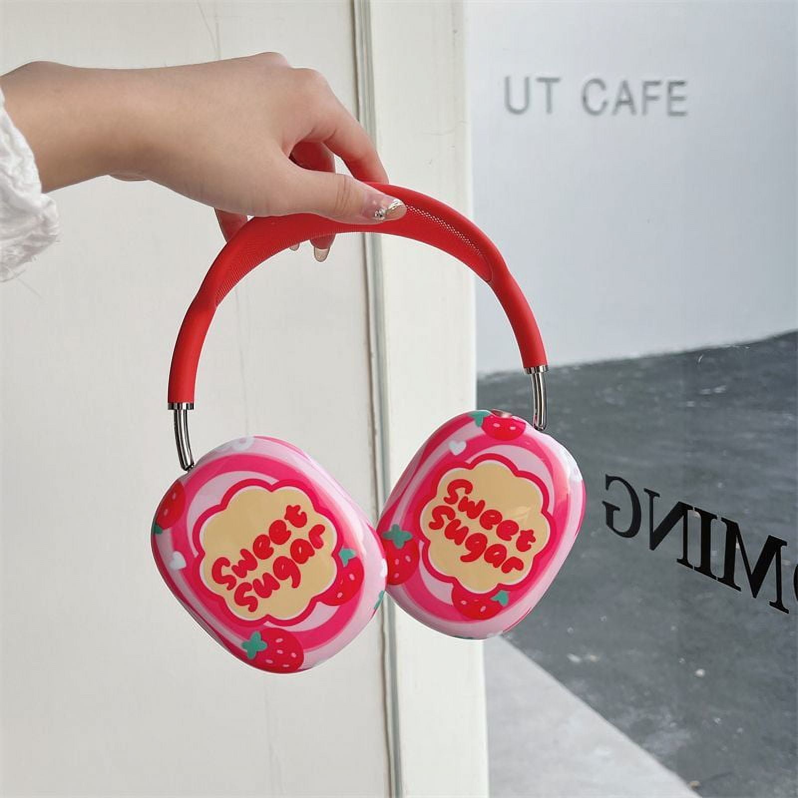 Sugar Pink AirPods Max Cartoon Case, AirPods Max Silicone Cover for ...