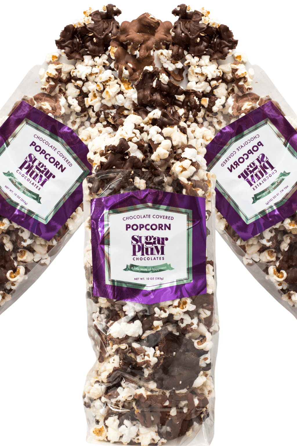Sugar Plum Chocolate Covered Popcorn Milk & Dark - 3 Pack - 3 Bags 10 ...