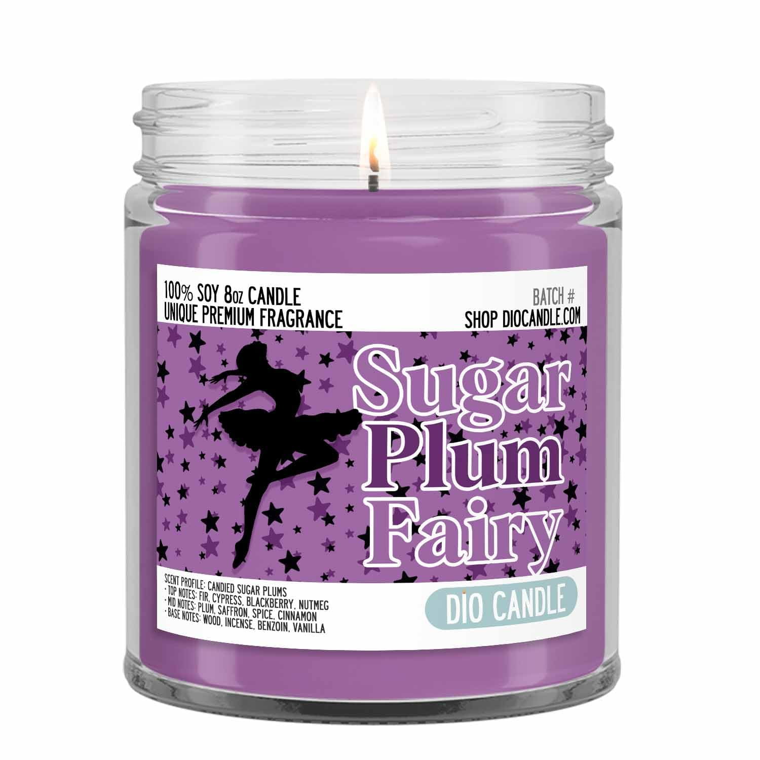Sugar Plum Fairy Scented Candle - Smells Like Candied Sugar Plums - 100 ...