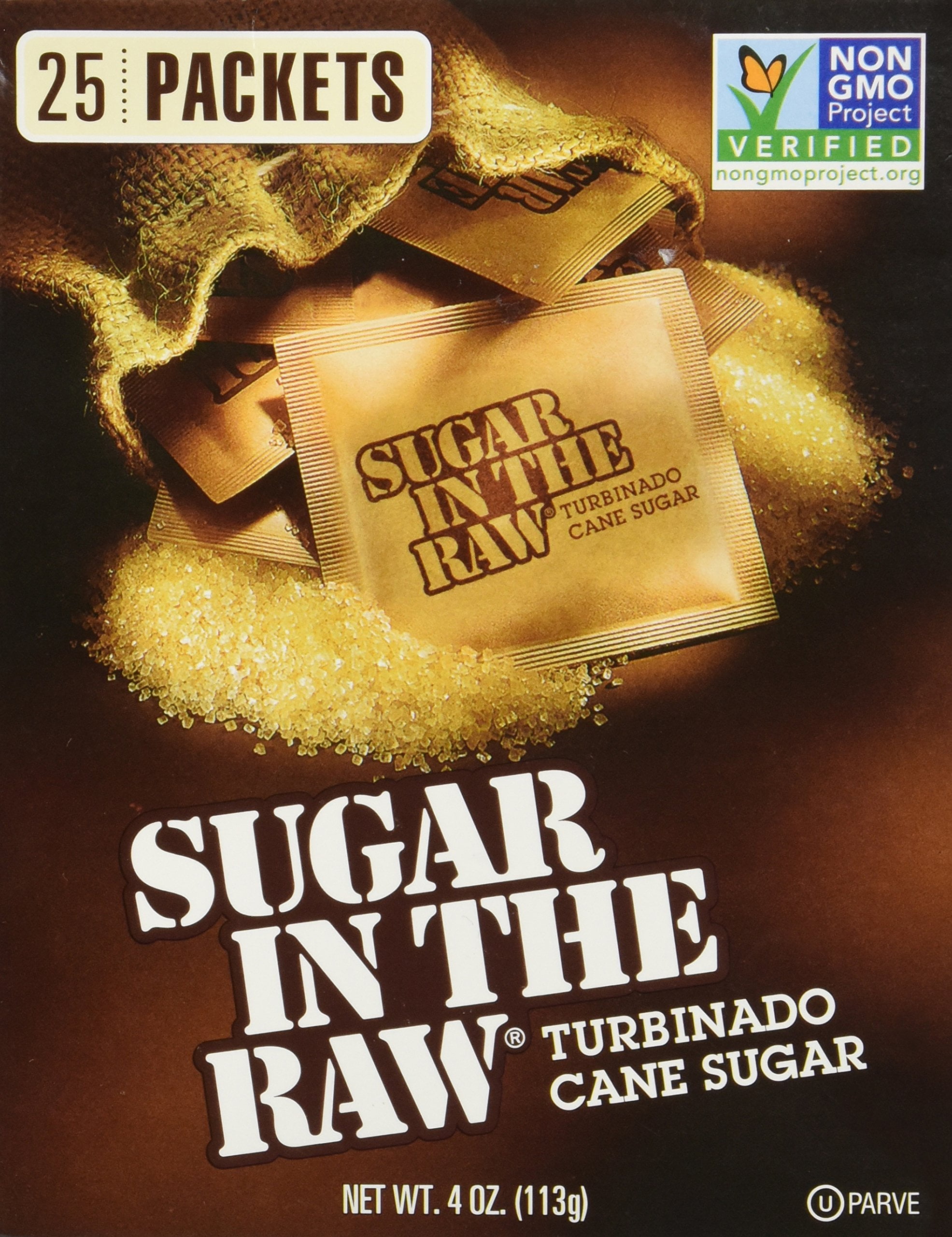 Sugar In The Raw OKA4 Turbinado Cane Sugar Packets, 25 Ct, Pure, All ...