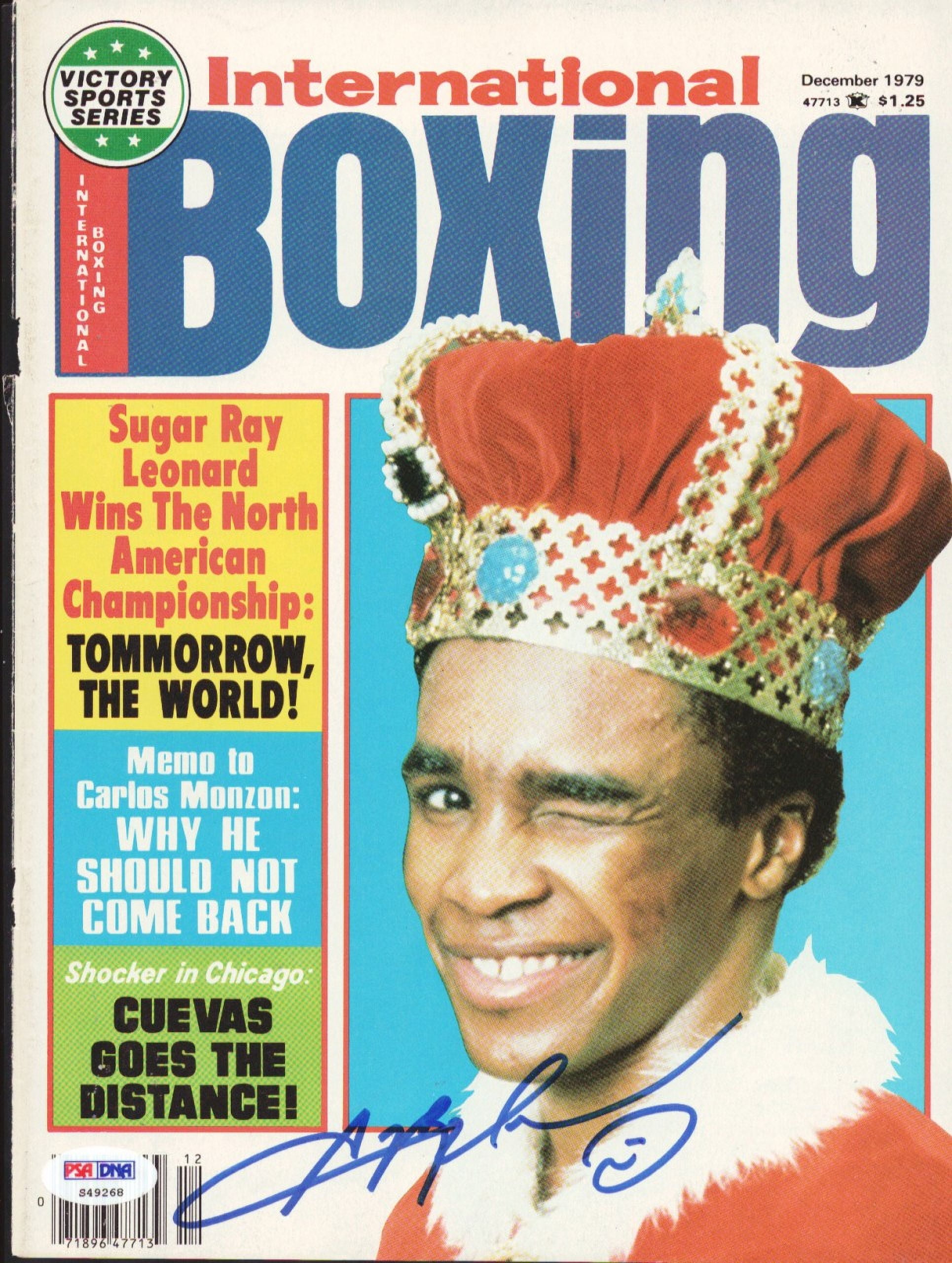 Sugar Ray Leonard Autographed International Boxing Magazine Cover PSA ...