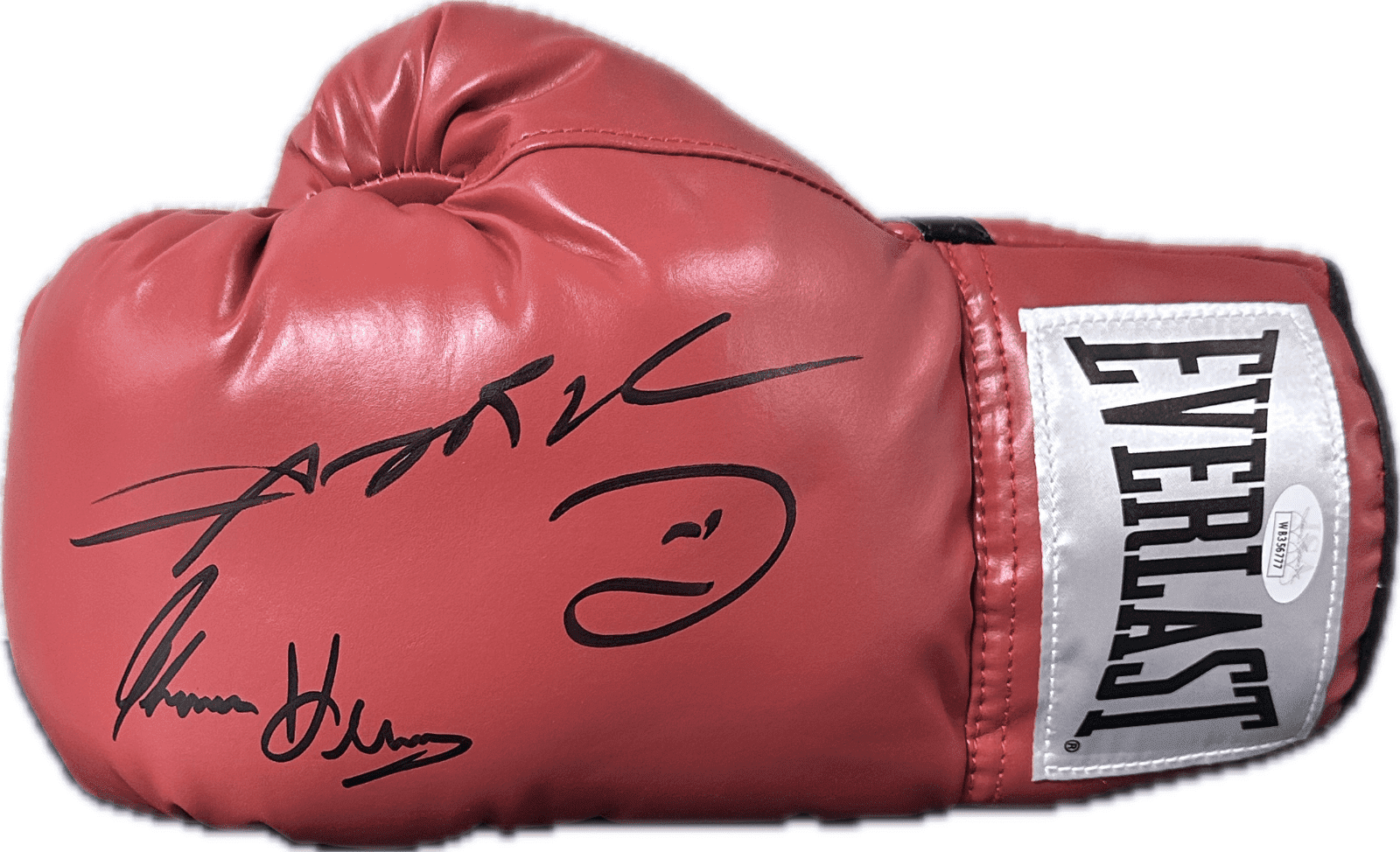 Sugar Ray Leonard Thomas Hearns Signed Red Left Boxing Glove JSA ...