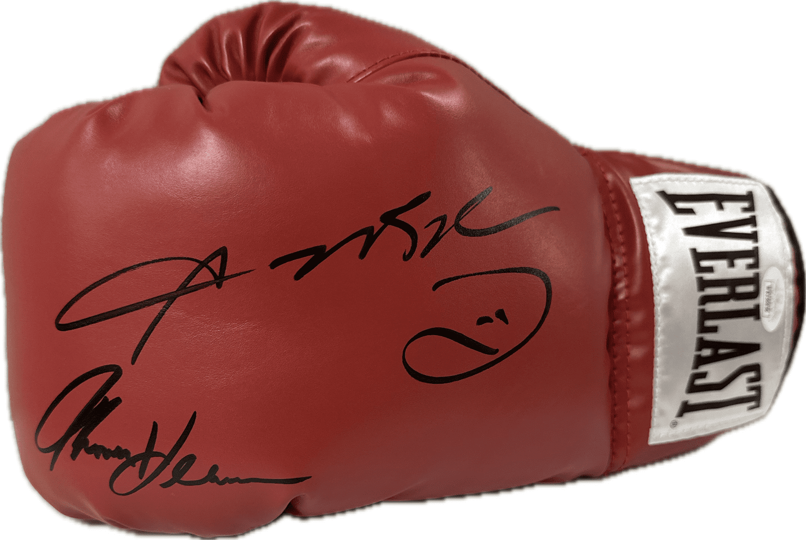 Sugar Ray Leonard & Thomas Hearns Signed Red Left Hand Boxing Glove JSA ...