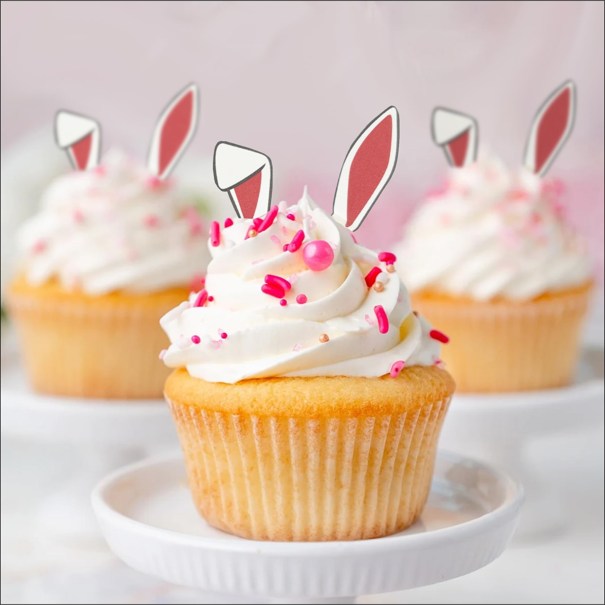 Sugar Robot Edible Easter Bunny Ears for Cake Decorating - Bunny Ears ...
