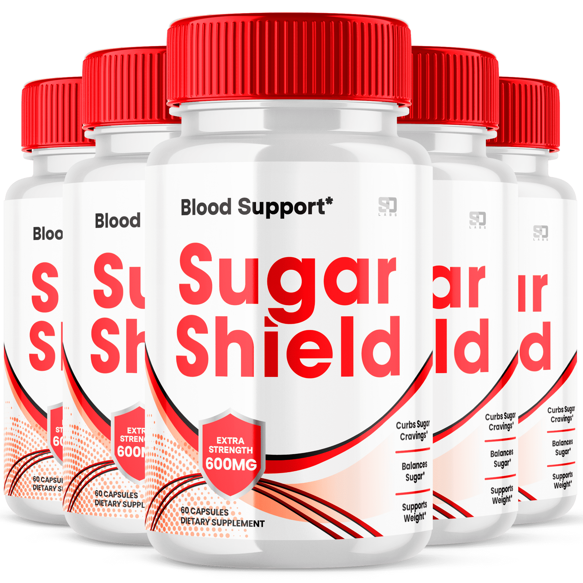 Sugar Shield Maximum Strength Blood Support Supplement 5 Pack 300 ...