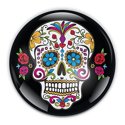 Sugar Skull Paperweight in Gift Box, 3 Inch Crystal Dome, Perfect for ...