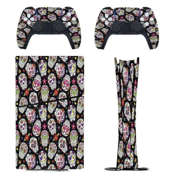 Sugar Skull Roses Designs PS5/PS5 Pro/PS5 Slim Digital Disc Skin ...