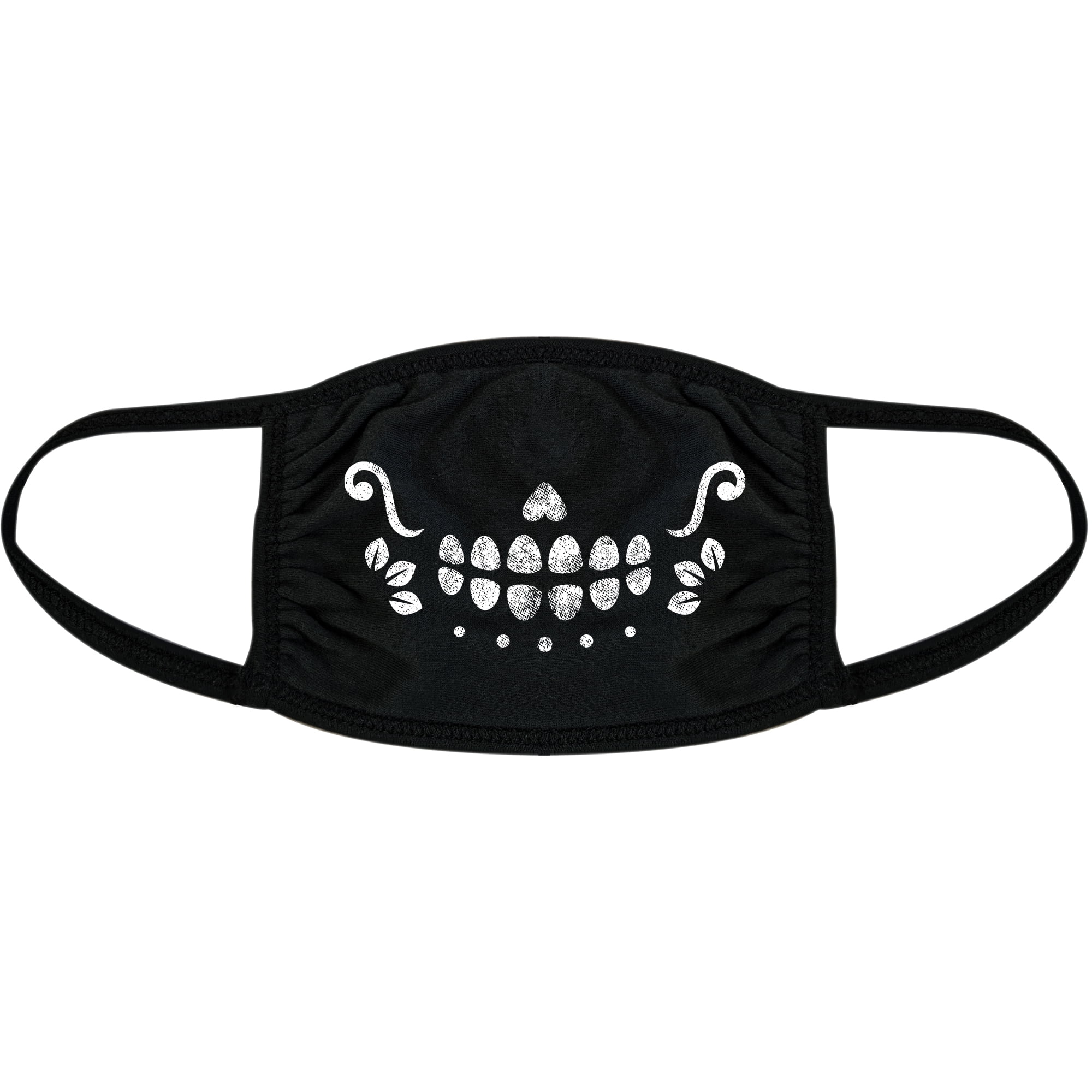 Sugar Skull Smiling Face Mask Funny Dia De Los Muertos Party Nose and ...