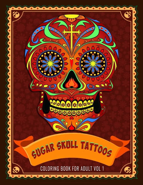 Colorful Sugar Skull Tattoos For Men