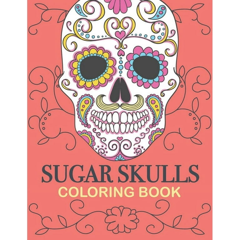 dia de los muertos skulls coloring pages