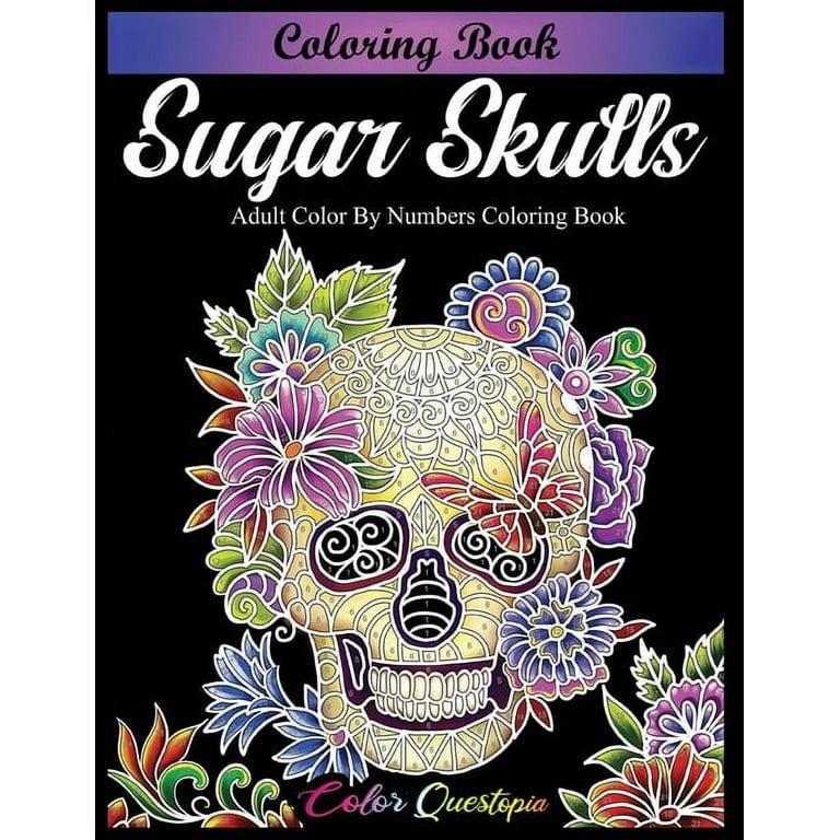 coloring book skulls