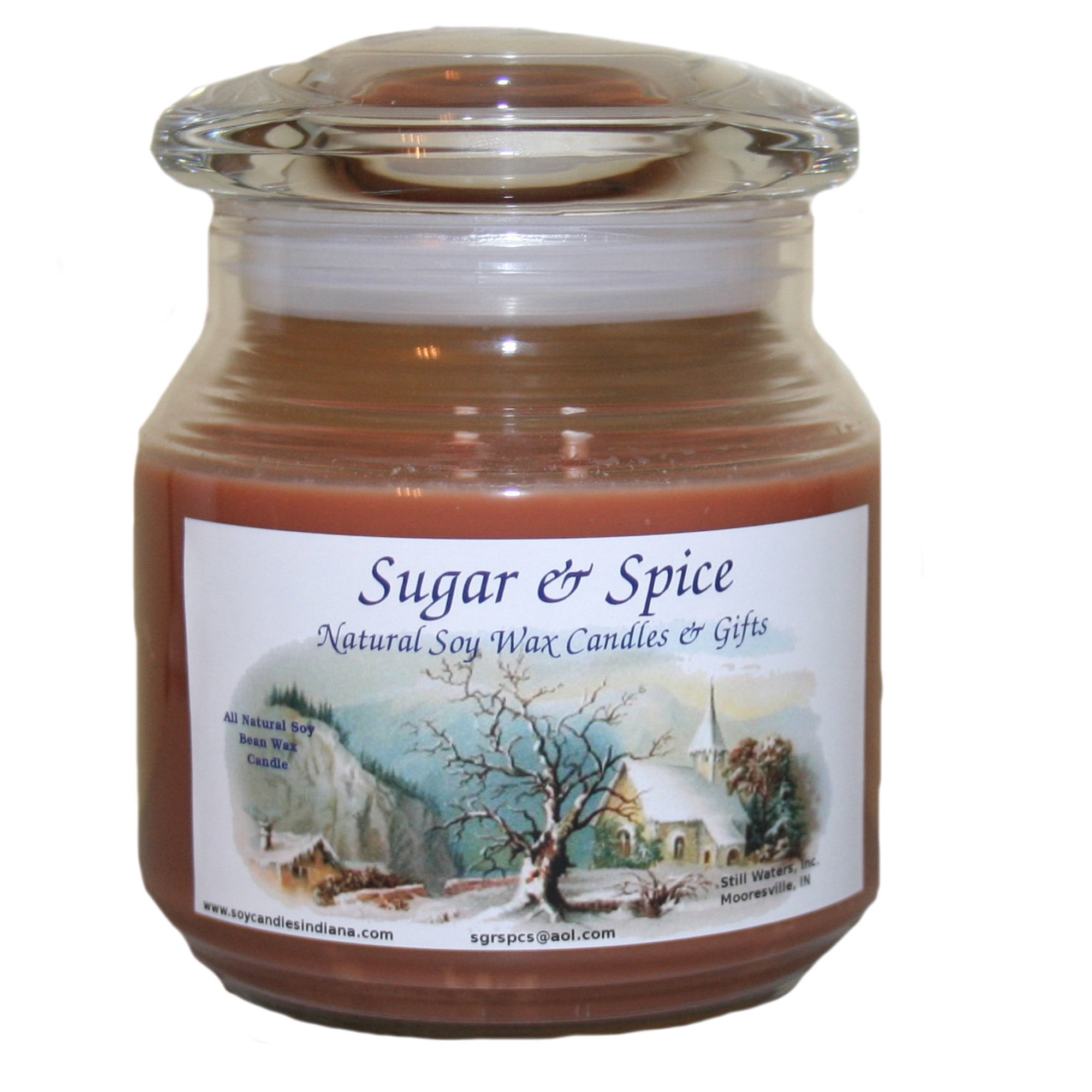 Sugar & Spice Natural Soy Wax Candles 16 Oz Glass Jar and Lid - Banana ...