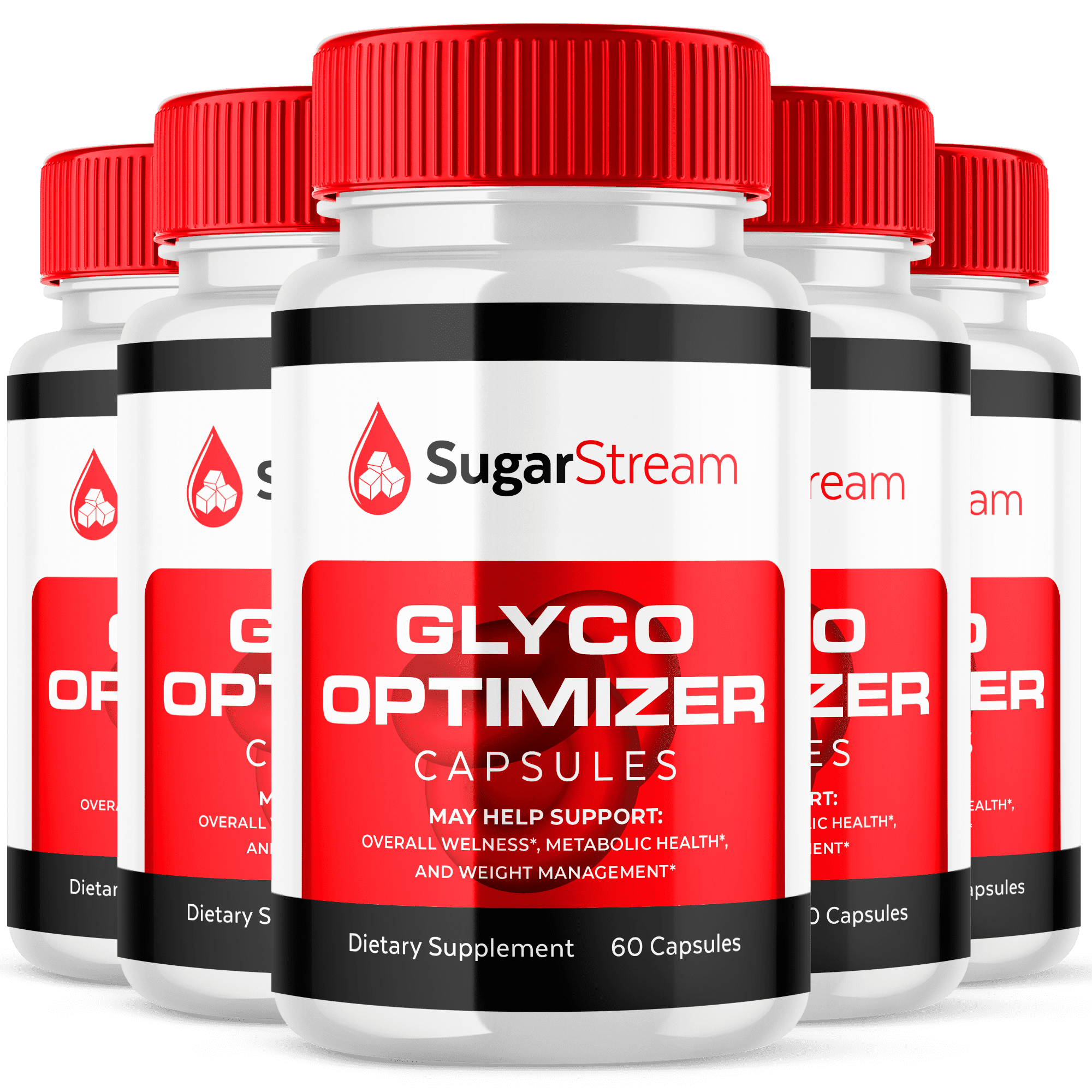 Sugar Stream Glyco Optimizer Max Strength Glycogen Support Sugarstream 5 Pack 300 Capsules ...