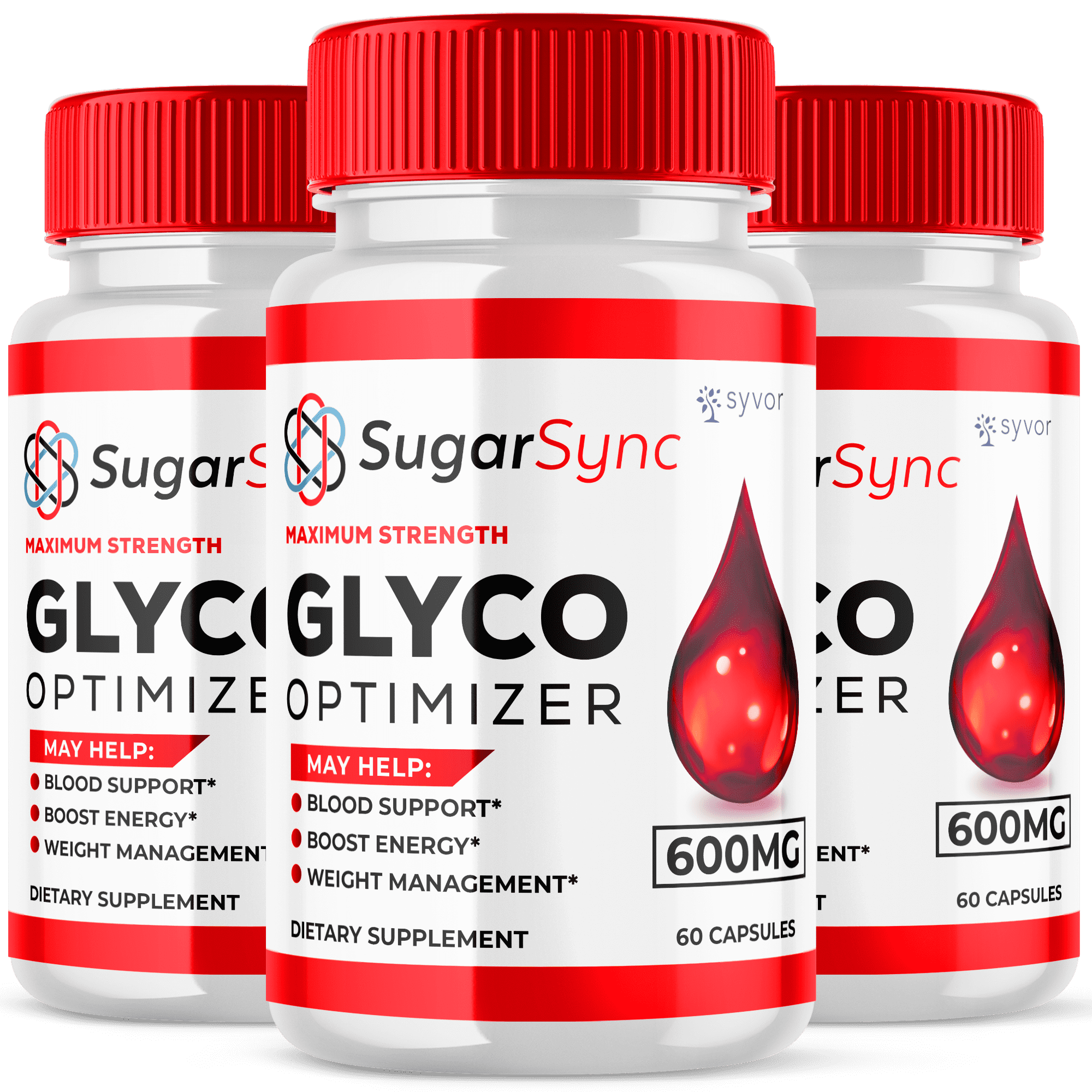 Sugar Sync Advanced Blood Support Formula, Extra Strength Glycogen Supplement 180 Capsules ...
