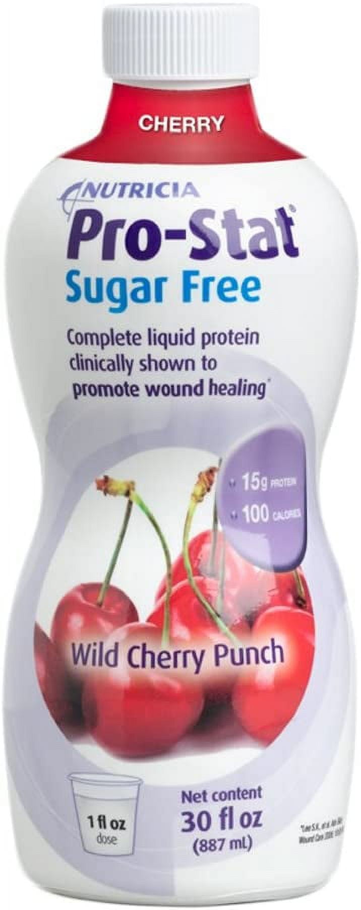 Sugar Wild Cherry Punch - 30 oz Bottle, Pack of 6, High Protein, Low ...