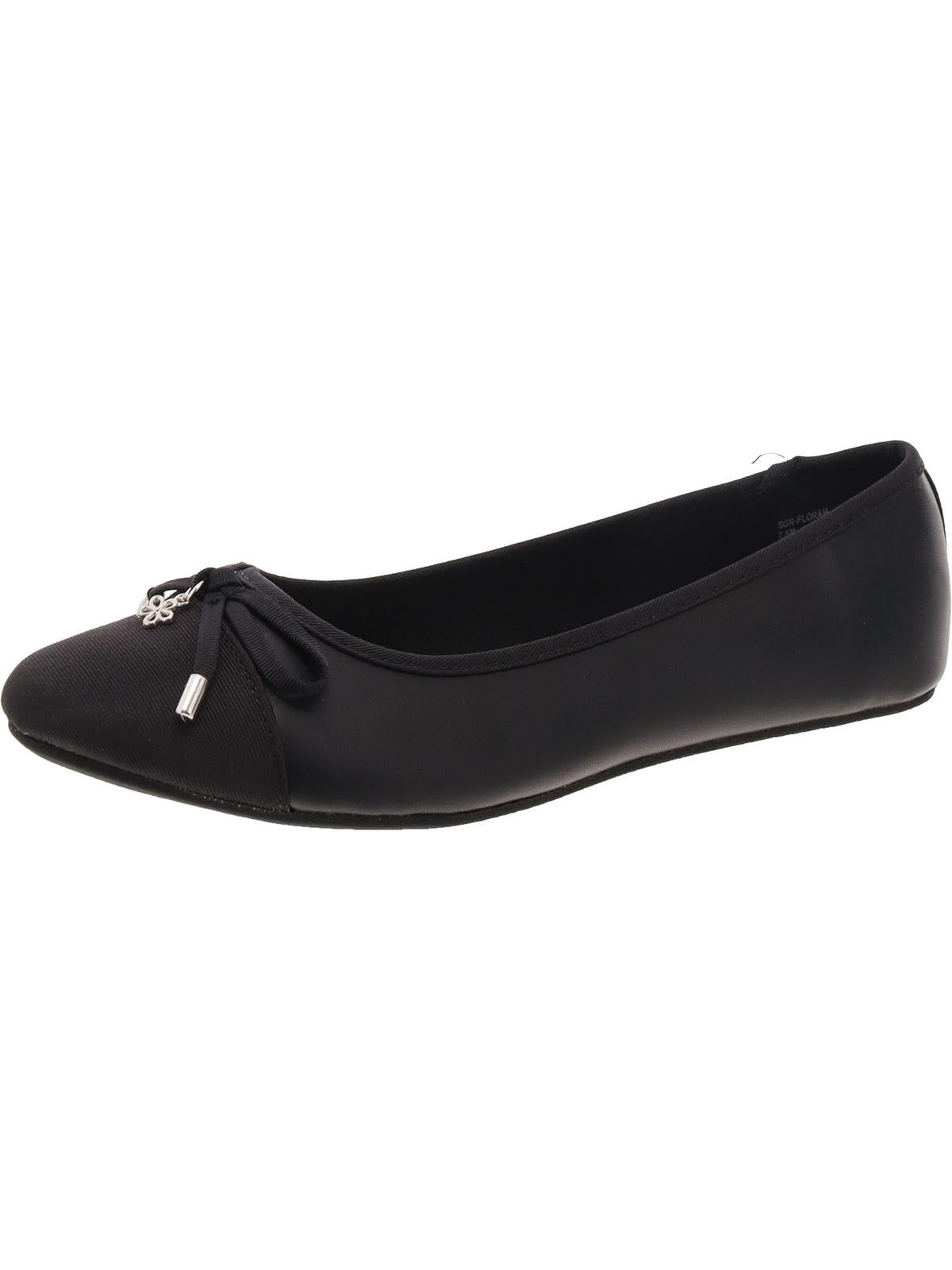 Sugar Womens Florah Faux Leather Padded Insole Ballet Flats - Walmart.com
