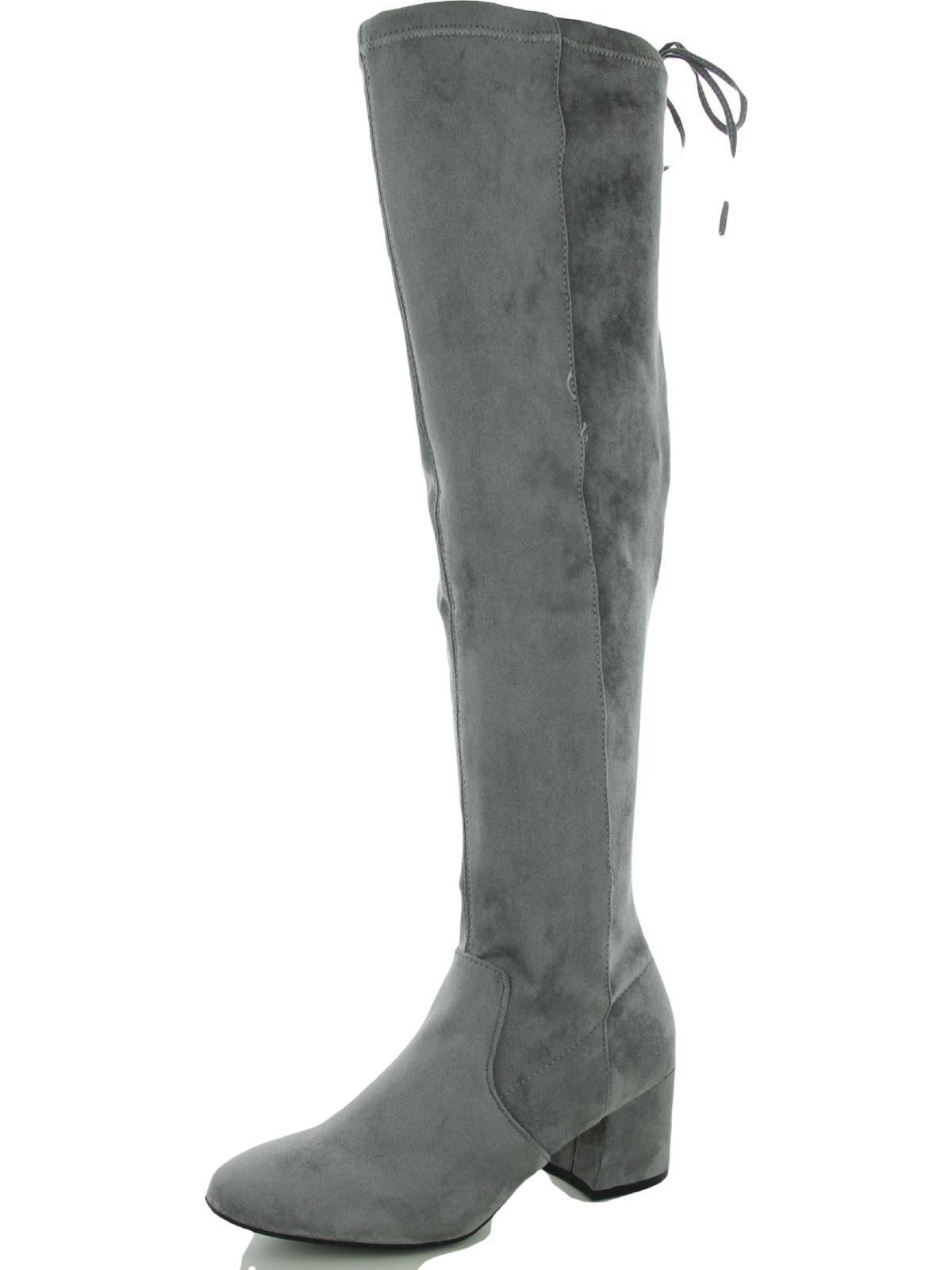 Sugar Womens Ollie Faux Suede Round Toe Over-The-Knee Boots - Walmart.com