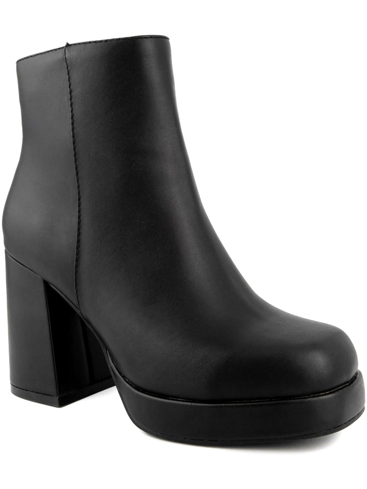 Sugar Womens Warrant Faux Leather Platform Booties - Walmart.com