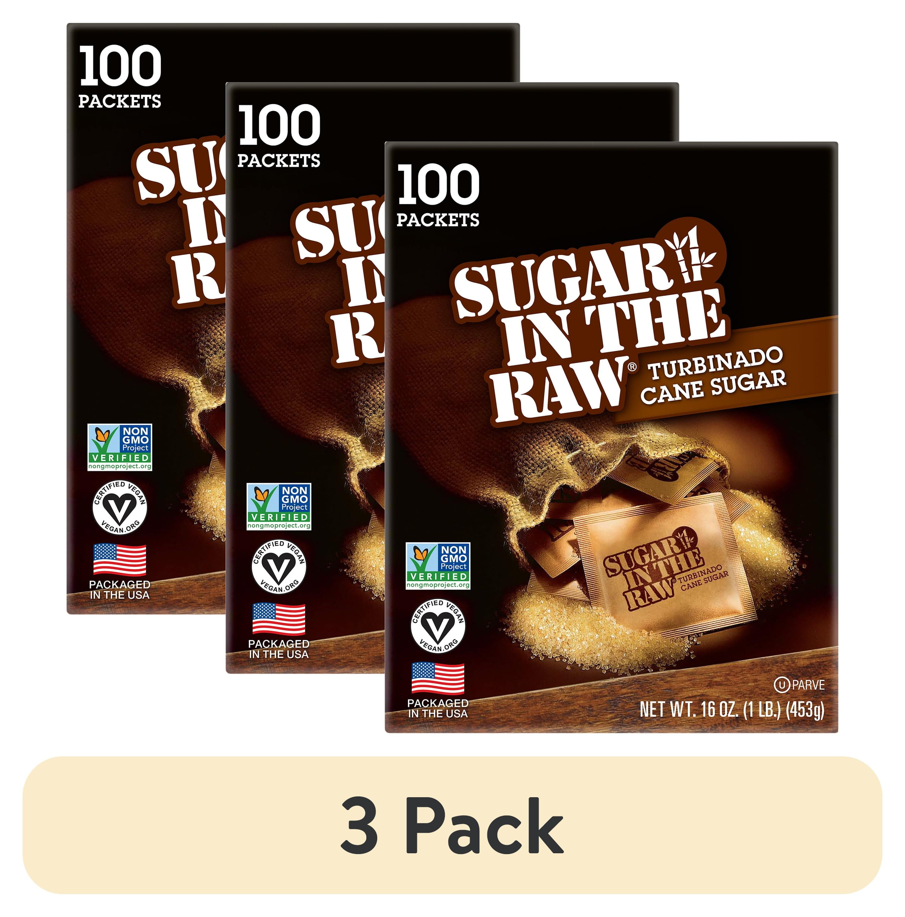 (3 pack) Sugar in the RawÂ® Turbinado Cane Sugar 100 ct Packs - Walmart.com