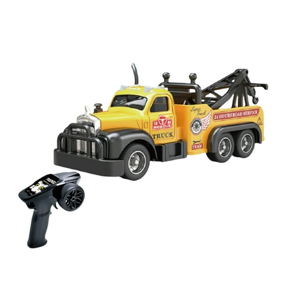 SugarBloom Alloy trailer toy With gun-shaped remote control, urban road ...