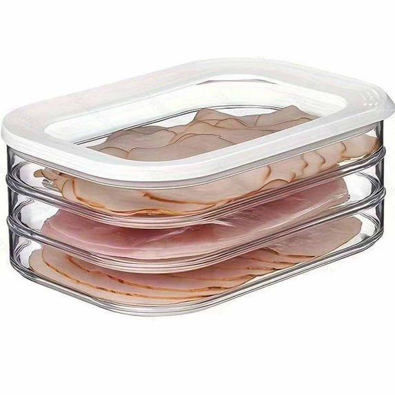 SugarBloom Multi-Layer Sealed Refrigerator Storage Box with Lid ...